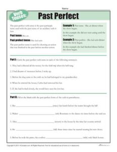Verb Tenses Worksheet - Download Free Printable Templates