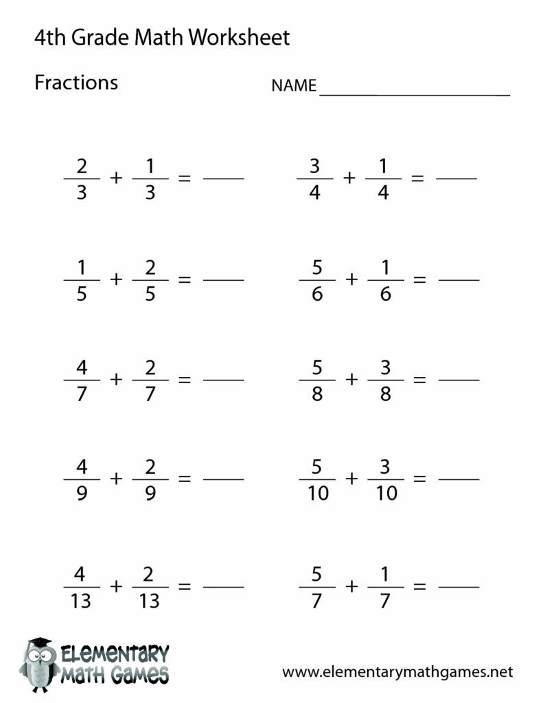 Adding And Subtracting Fractions Worksheets - Download Free Printable ...