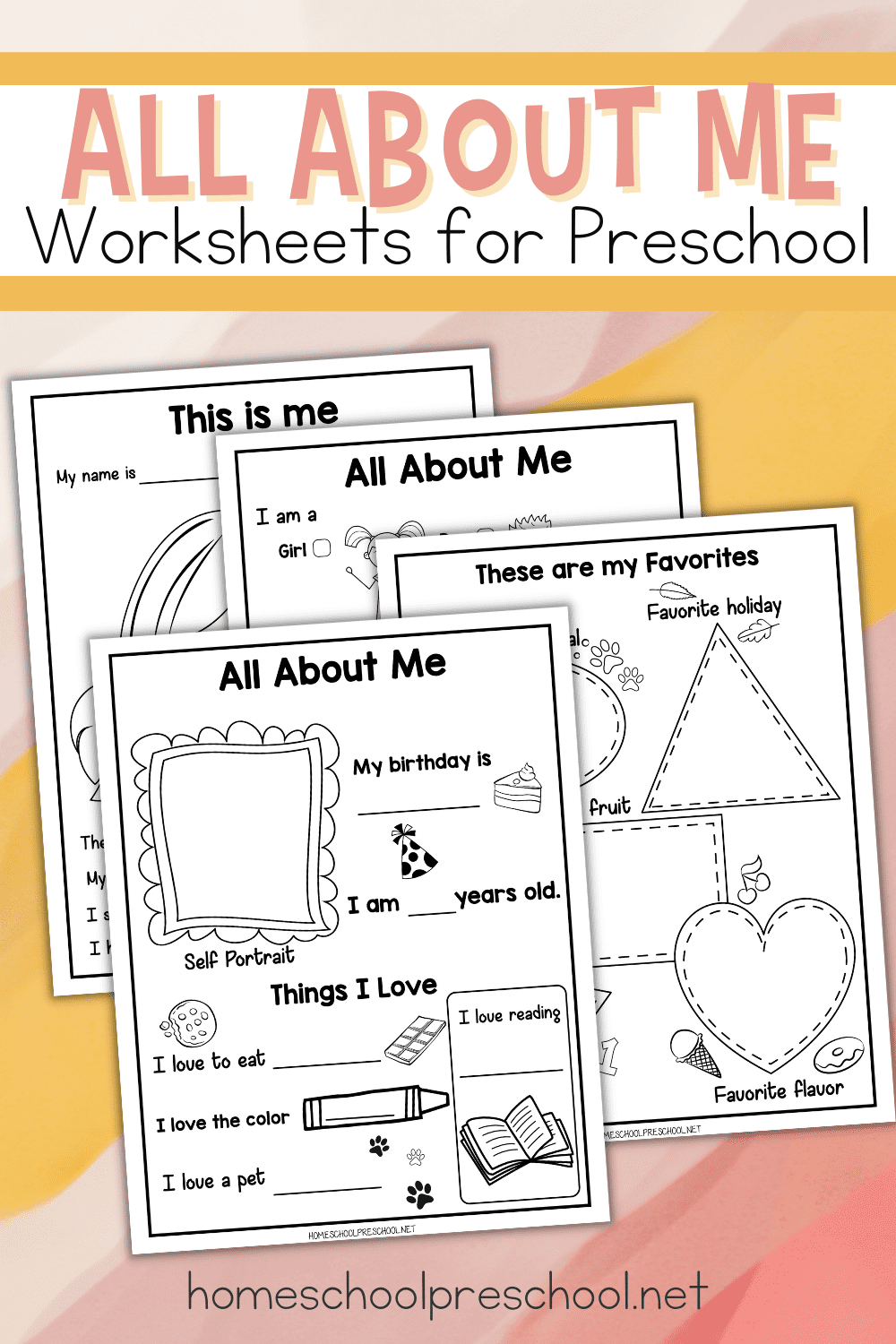 All About Me Worksheet Preschool - Download Free Printable Templates