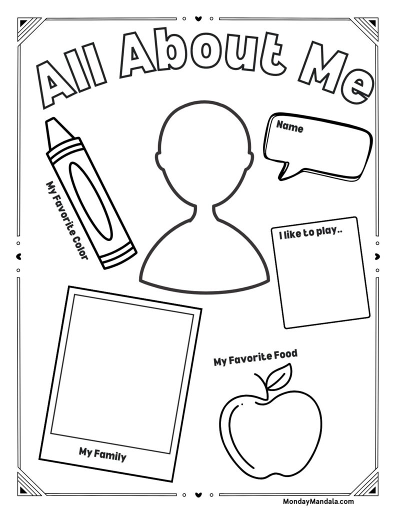 All About Me Worksheet Preschool - Download Free Printable Templates