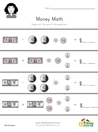 Money Math Worksheets - Download Free Printable Templates