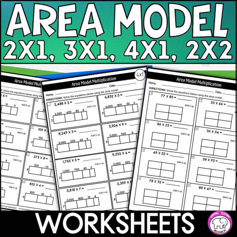 Area Model Multiplication Worksheets - Download Free Printable Templates