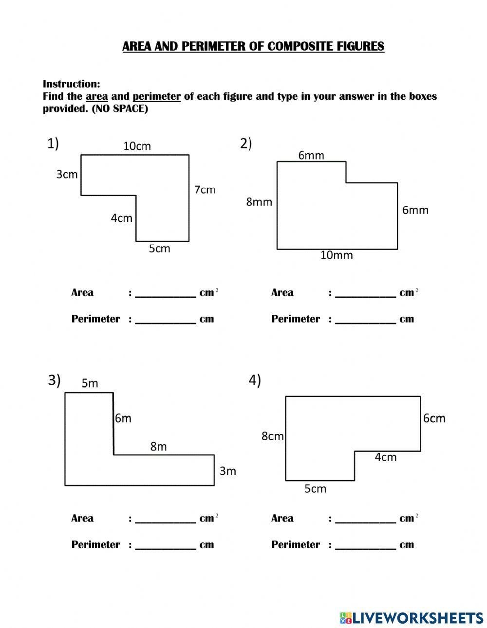 Area Of Composite Figures Worksheet - Download Free Printable Templates