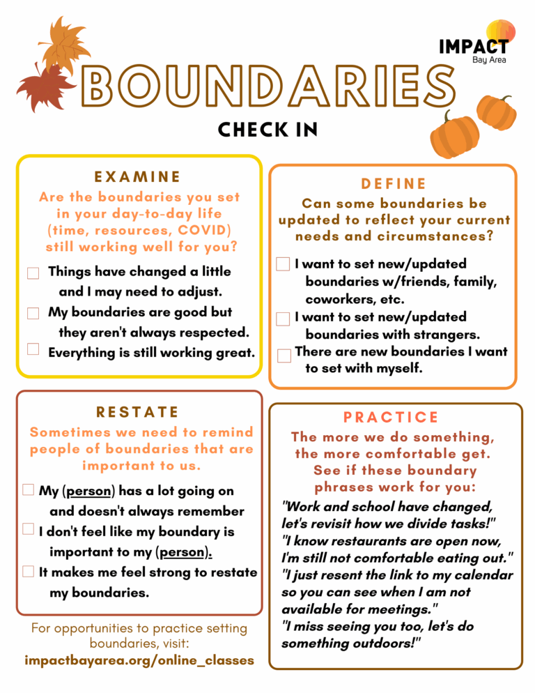 Boundaries Worksheet - Download Free Printable Templates