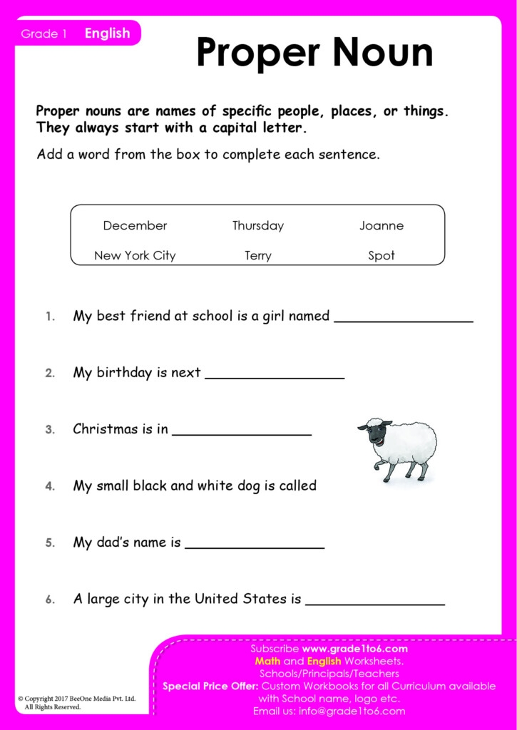 Noun Worksheet For Class 6 - Download Free Printable Templates
