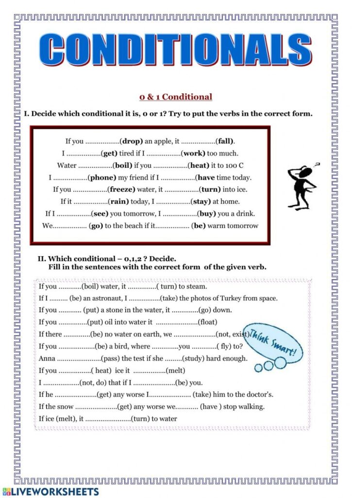 Conditionals Worksheet - Download Free Printable Templates