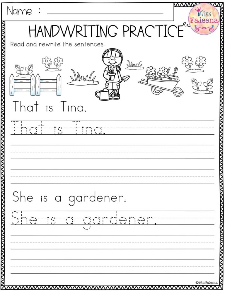 1st Grade Writing Worksheets - Download Free Printable Templates