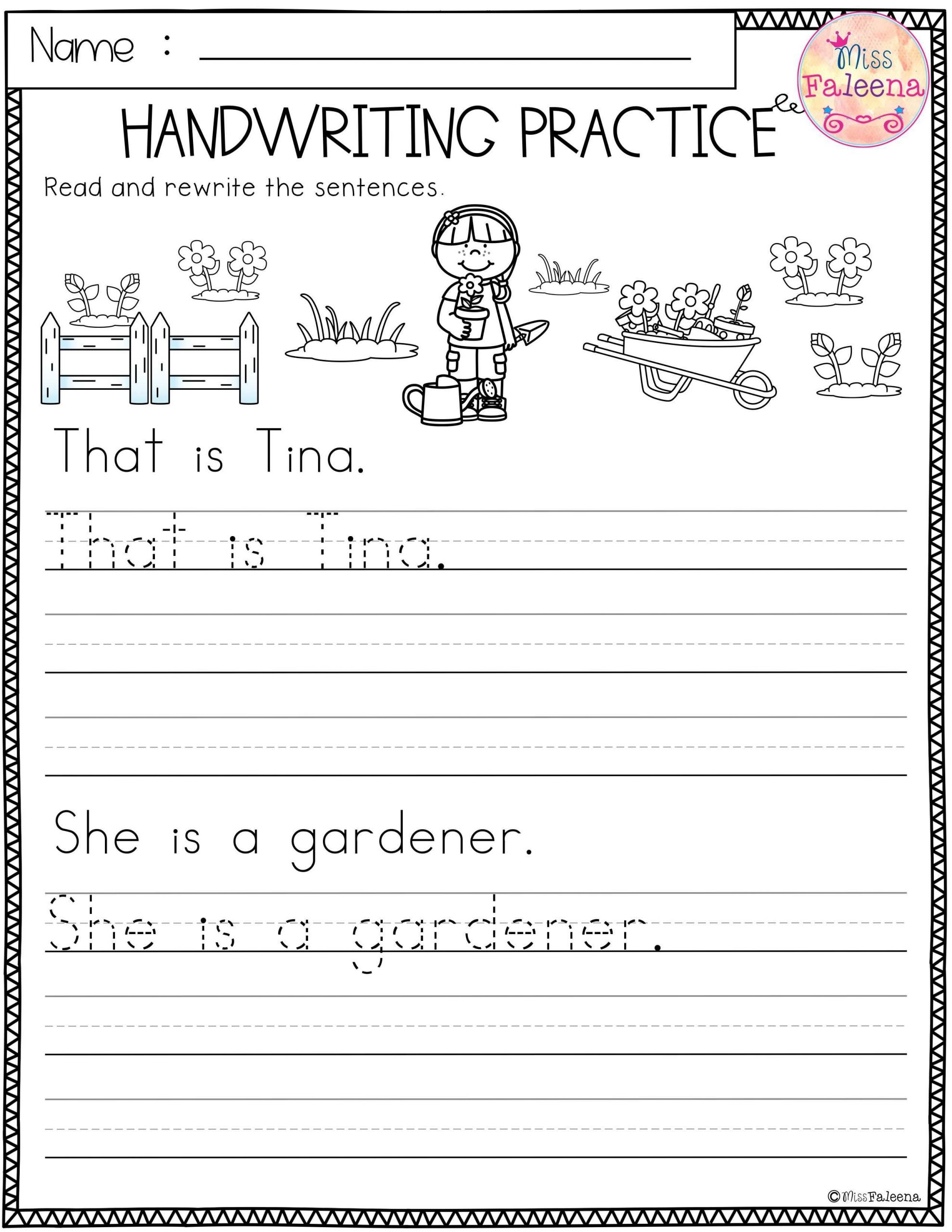 1st Grade Writing Worksheets - Download Free Printable Templates