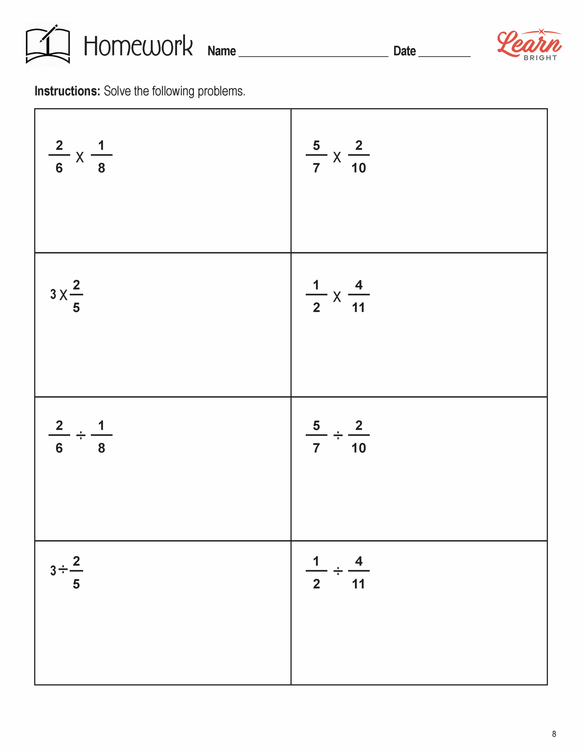 Worksheet Multiply - Download Free Printable Templates