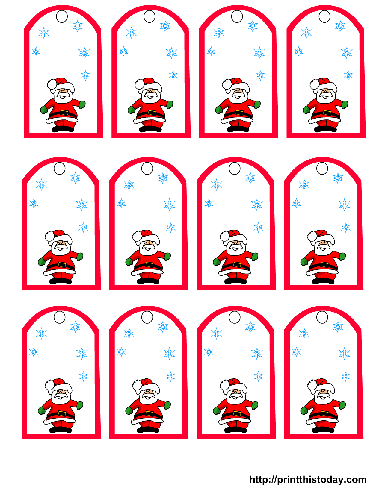 Free Printable Christmas Tags Templates - Download Free Printable Templates