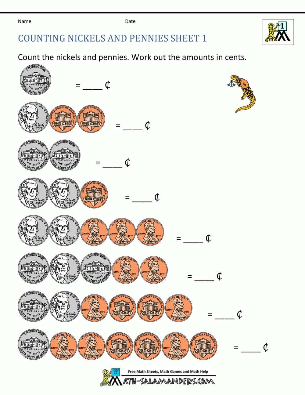 Coin Counting Worksheets - Download Free Printable Templates