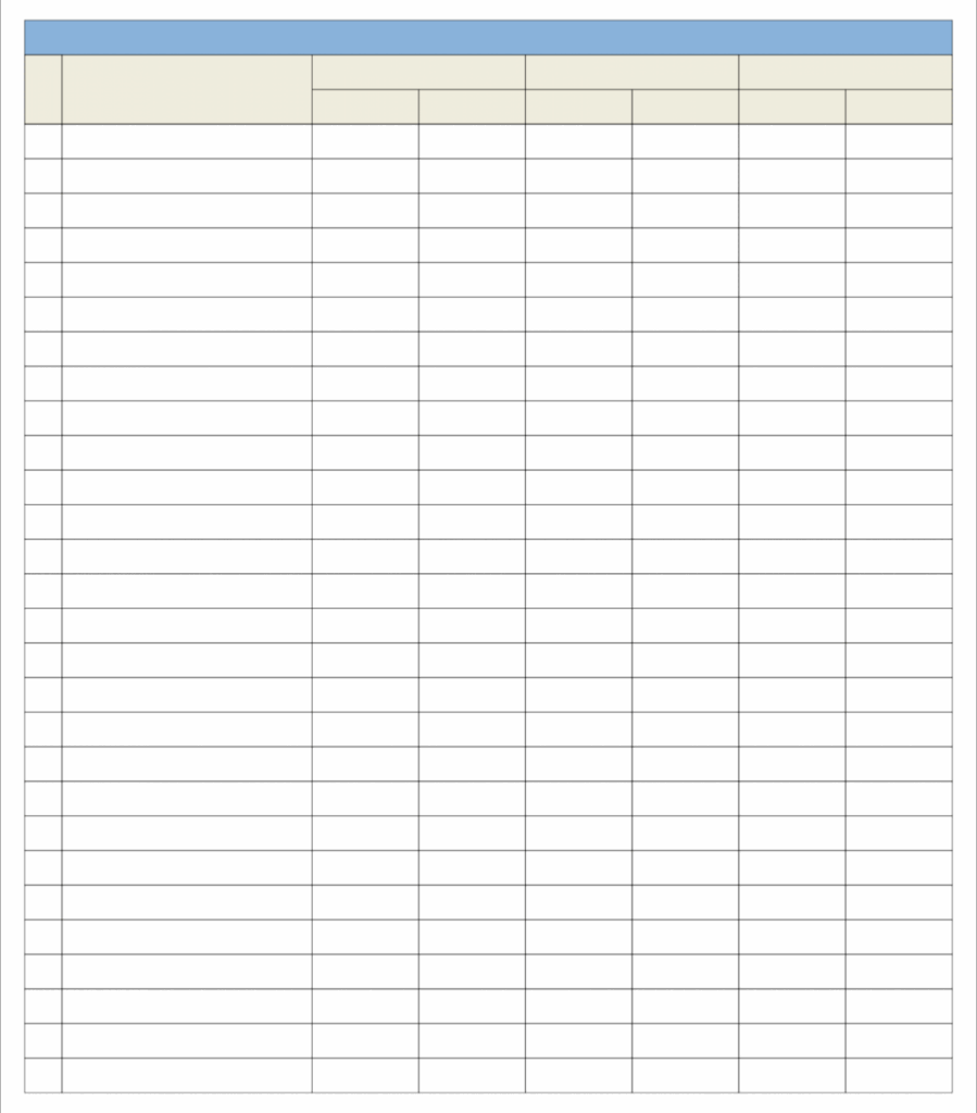 Free Printable Blank 6 Column Chart Template - Download Free Printable ...