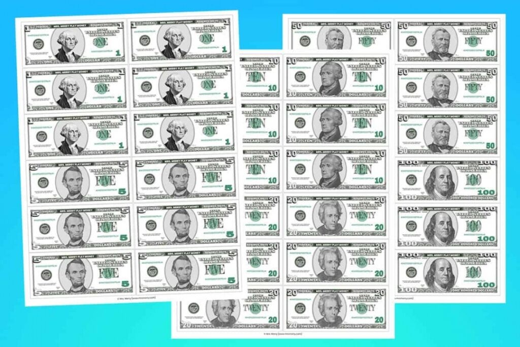 Free Printable Fake Money Template For Teachers - Download Free ...