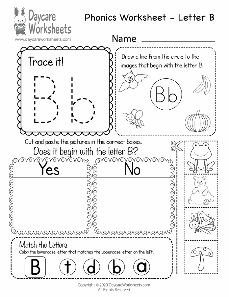 Phonics Worksheet - Download Free Printable Templates