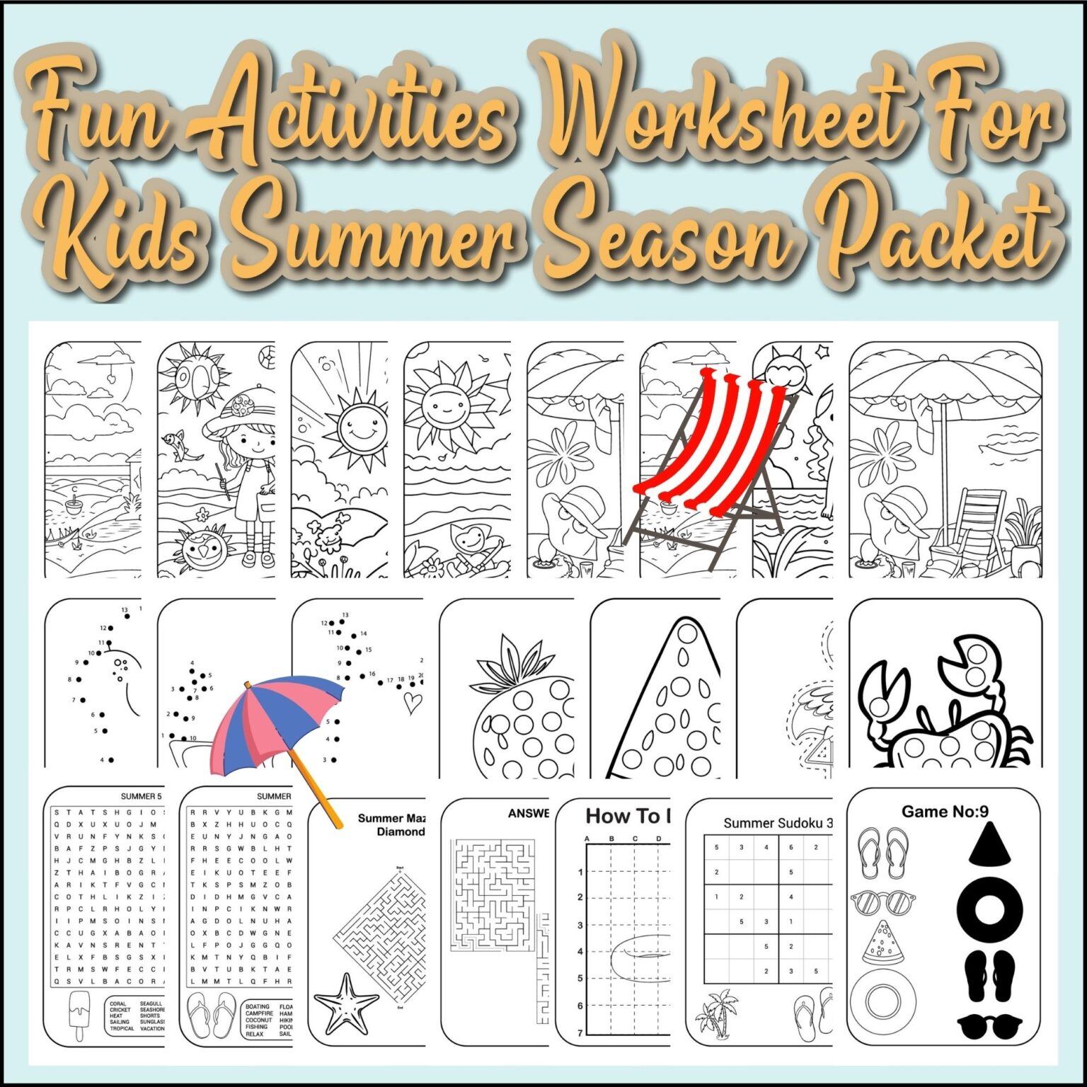 Fun Worksheets For Kids - Download Free Printable Templates