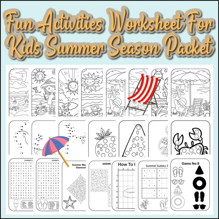 Fun Worksheets For Kids - Download Free Printable Templates