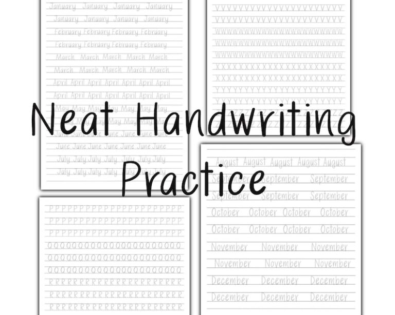 Handwriting Practice Sheets Pdf Download Free Printable Templates