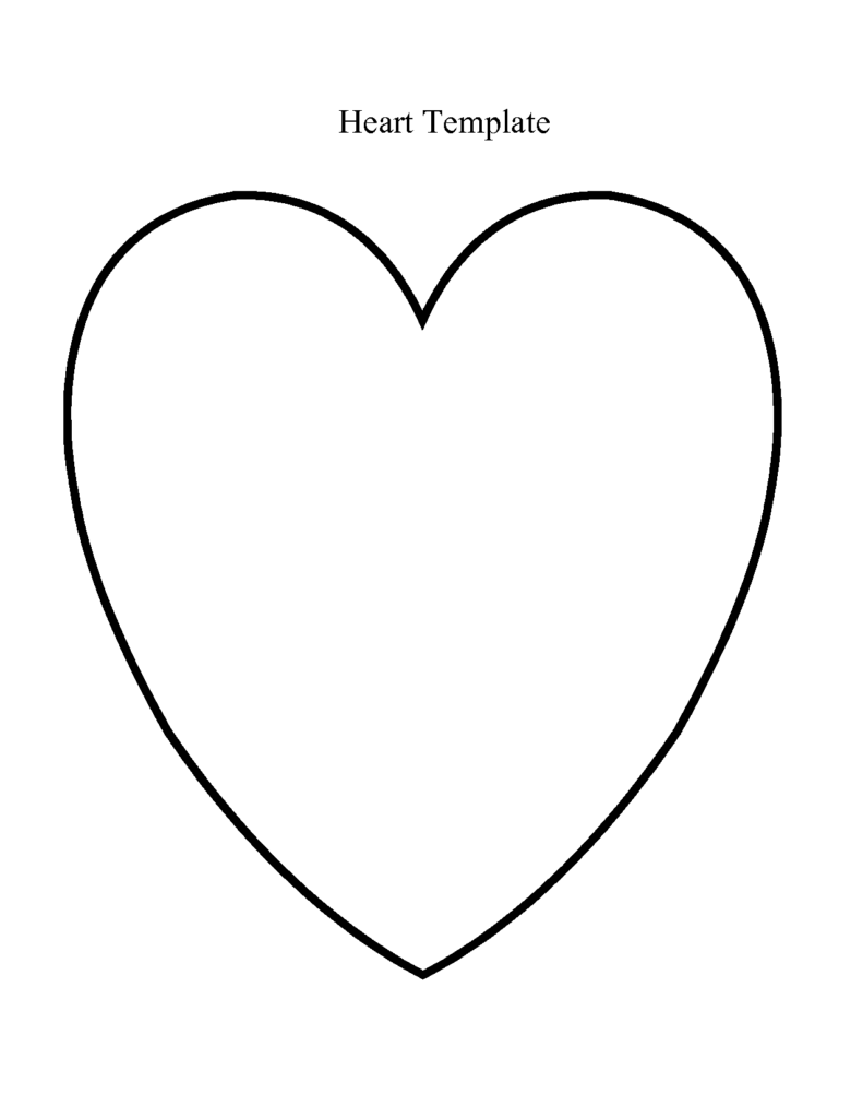 Free Printable Heart Template Pdf - Download Free Printable Templates