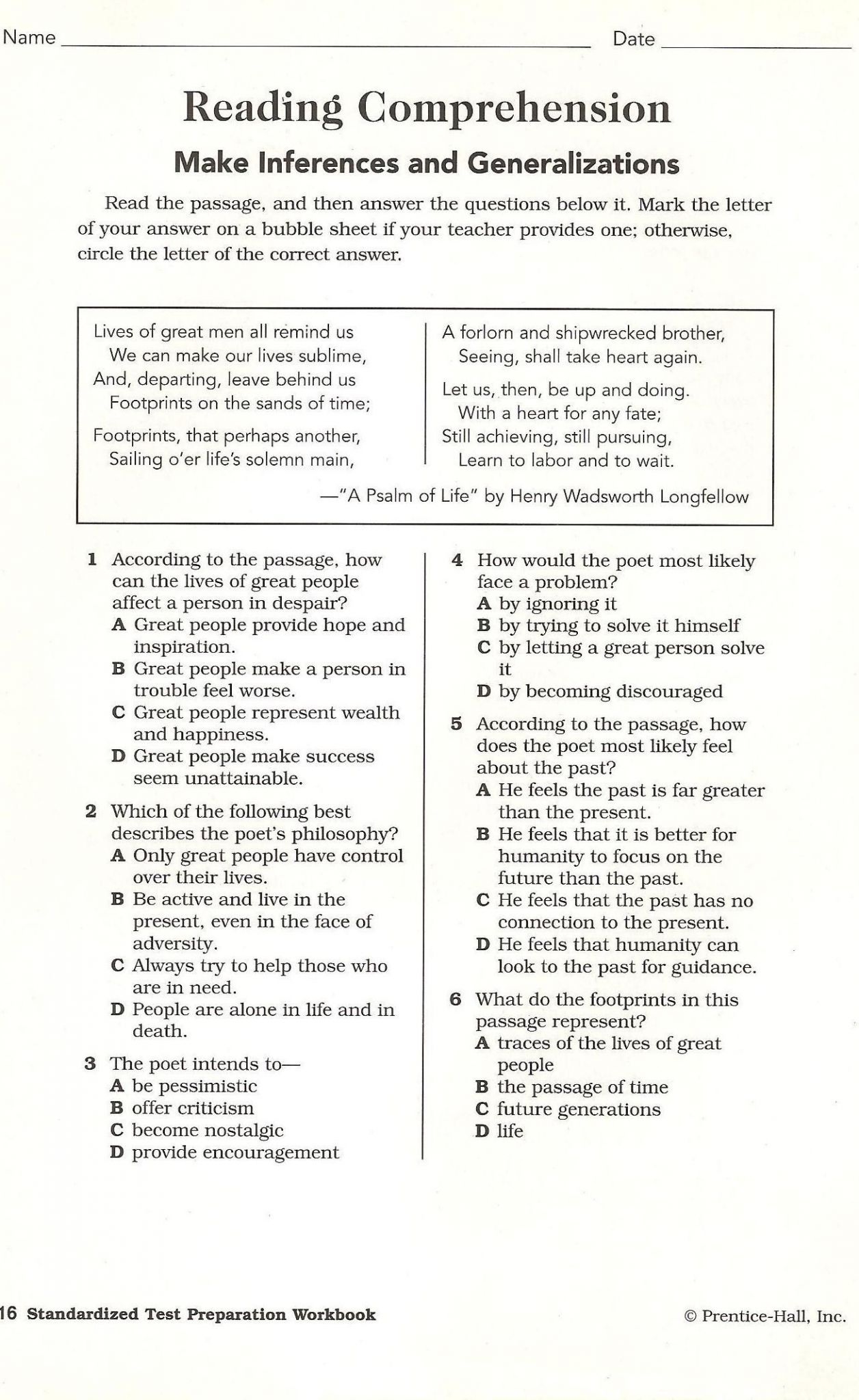 Reading Comprehension Worksheets Pdf - Download Free Printable Templates