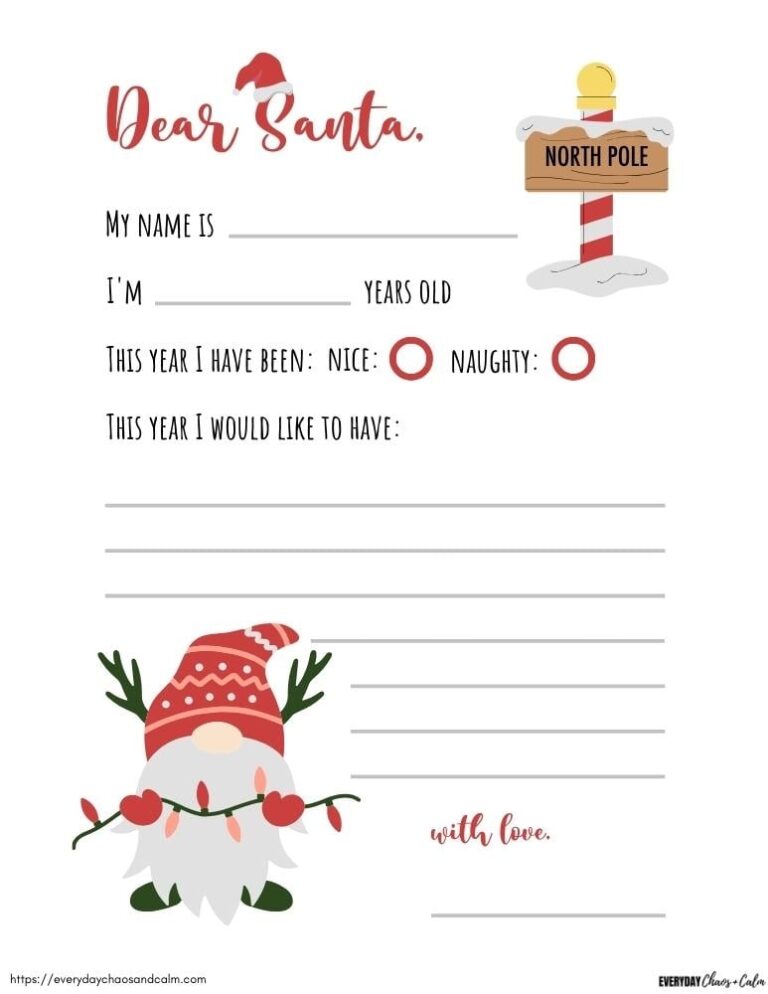 Free Printable Letters To Santa Templates - Download Free Printable ...