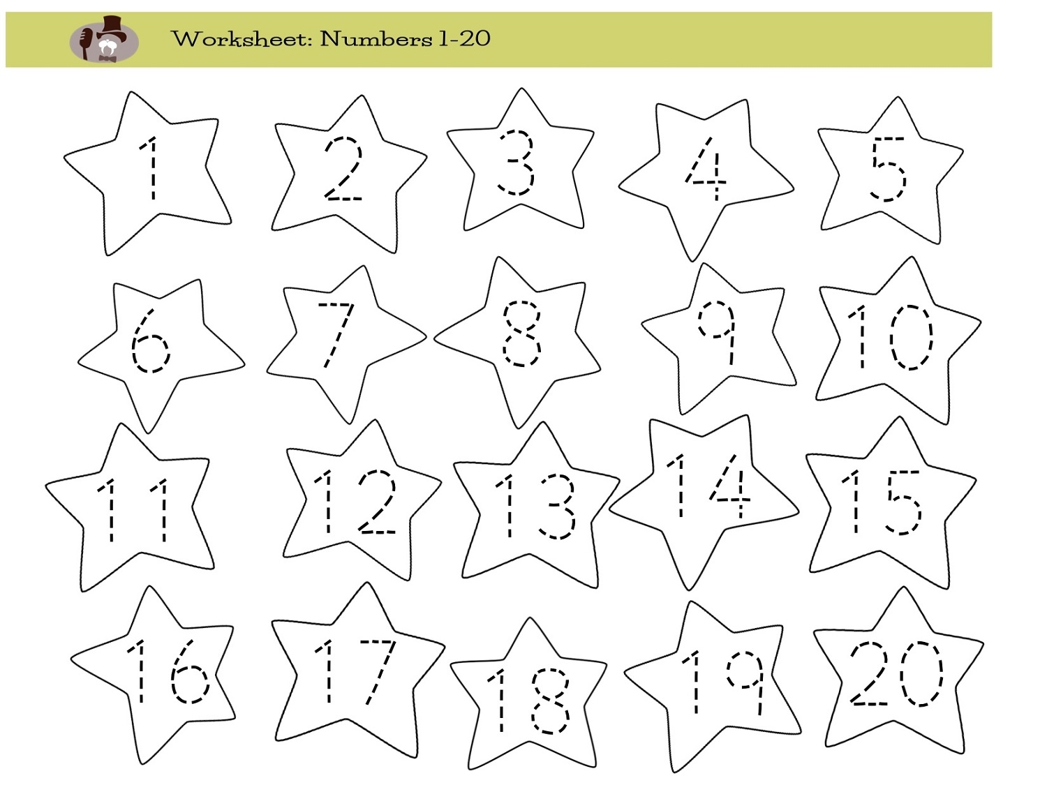 Traceable Number Worksheets - Download Free Printable Templates
