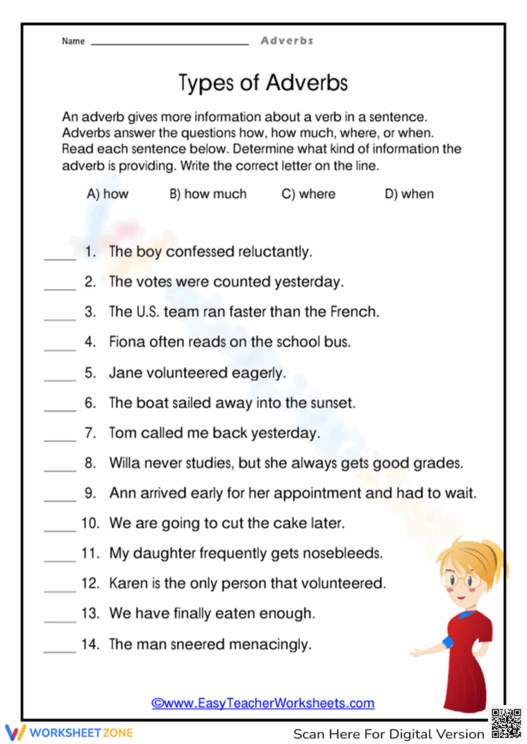 Adverb Worksheets Pdf Grade 1 - Download Free Printable Templates