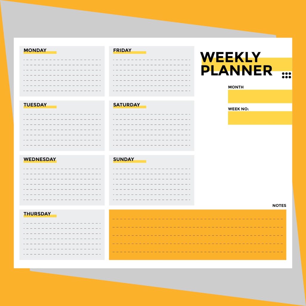 Free Weekly Planner Template Printable - Download Free Printable Templates