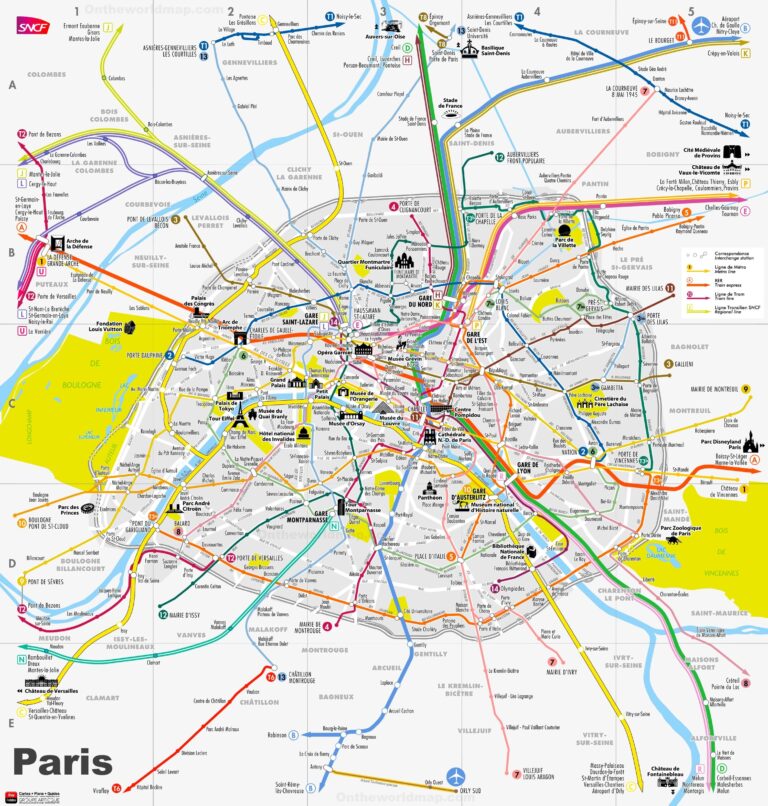Paris City Map Printable - Download Free Printable Templates